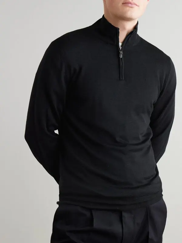 Canali Half-zip Wool Sweater