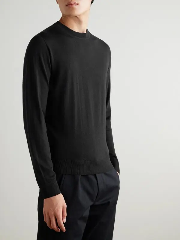 Canali Wool Sweater - Black