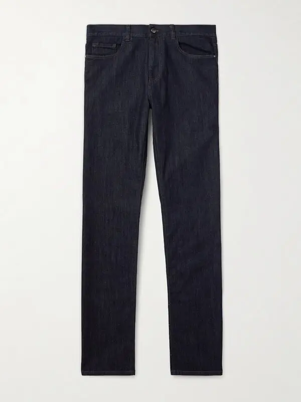 Canali Slim-fit Stretch Jeans - Blue