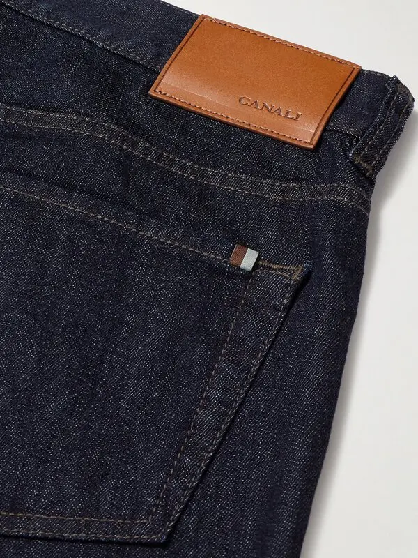 Canali Slim-fit Stretch Jeans - Blue