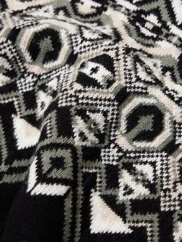 Bogner Luci Fair Isle Virgin Wool Sweater - Black