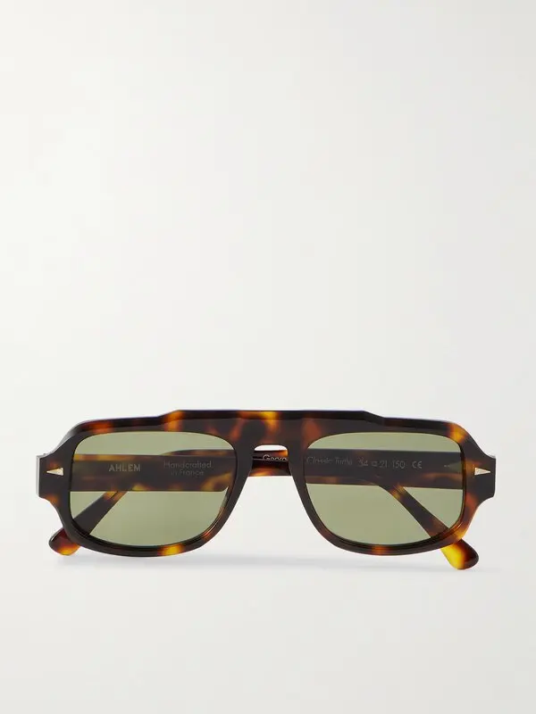 AHLEM George V Aviator-style Sunglasses - Tortoiseshell