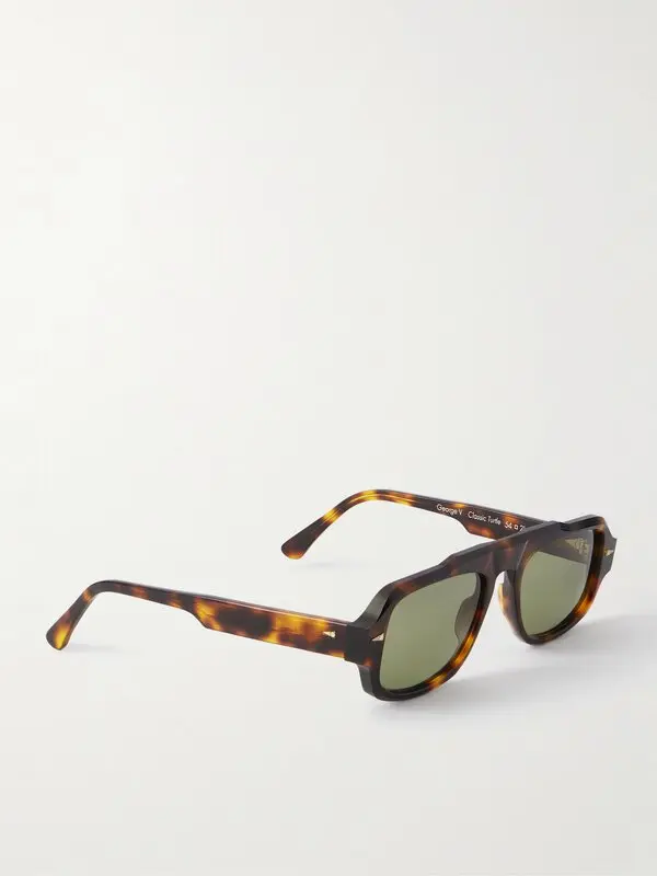 AHLEM George V Aviator-style Sunglasses - Tortoiseshell