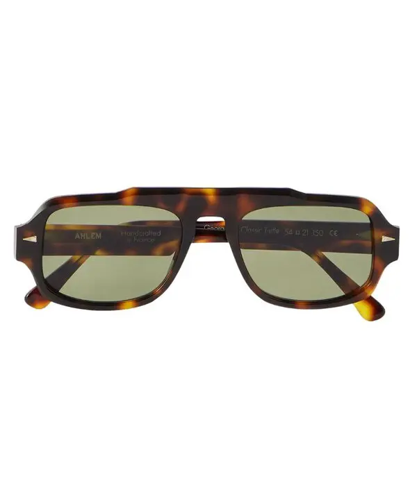 AHLEM George V Aviator-style Sunglasses - Tortoiseshell