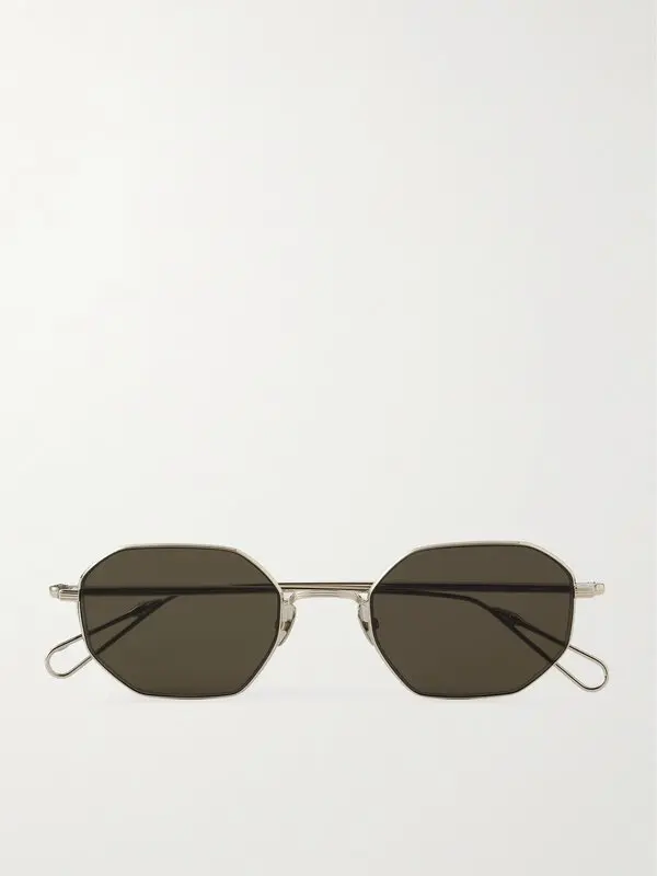 AHLEM Trocadero Octagon Sunglasses - Gold
