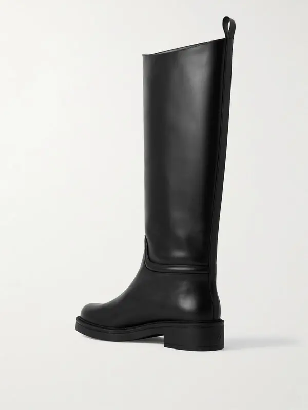 STUART WEITZMAN Celia Riding Leather Knee Boots - Black