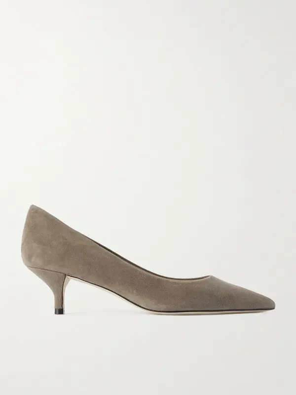 STUART WEITZMAN Power Suede Pumps - Gray