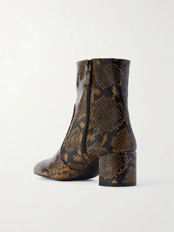 STUART WEITZMAN Maeve Snake-effect Ankle Boots - Animal Print