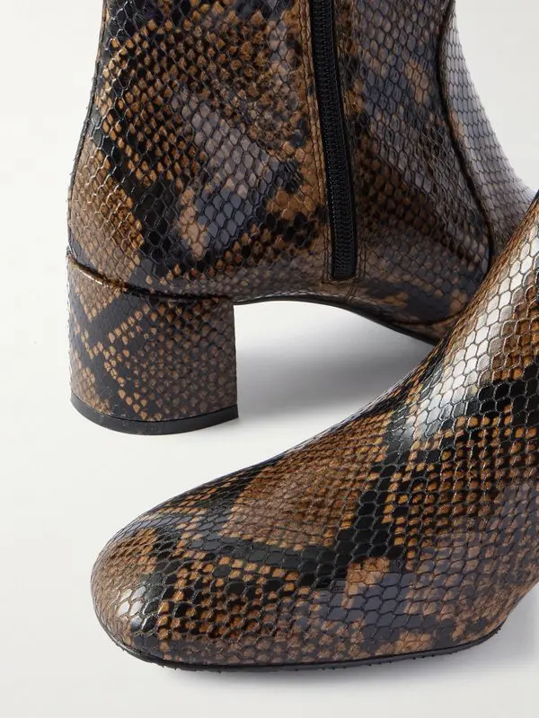 STUART WEITZMAN Maeve Snake-effect Ankle Boots - Animal Print