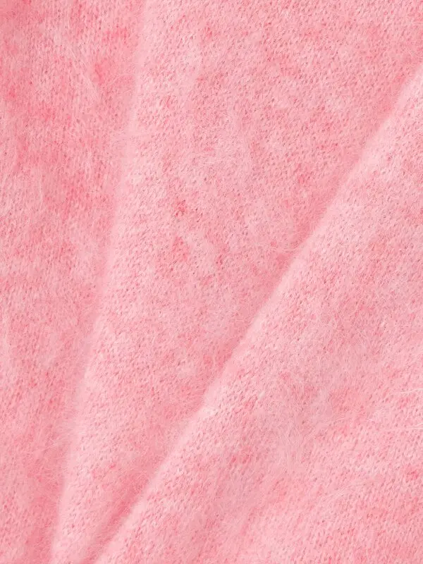 Sportmax Gubbio Cropped Cashmere Turtleneck Sweater - Pink