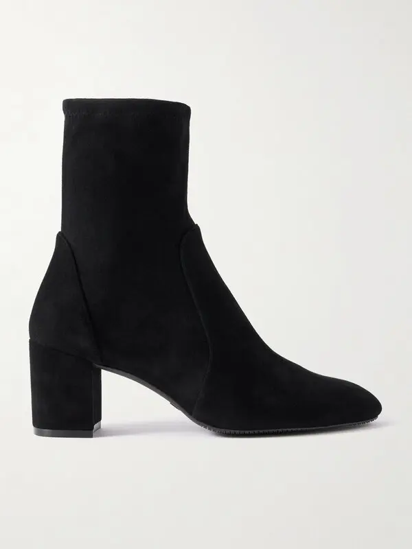 STUART WEITZMAN Yuliana Suede Ankle Boots - Black