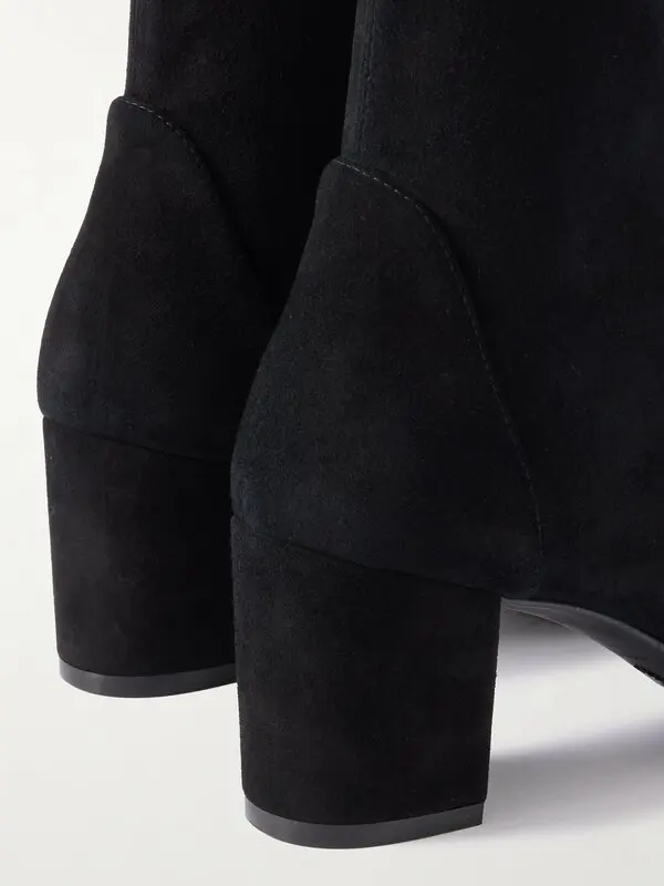 STUART WEITZMAN Yuliana Suede Ankle Boots - Black