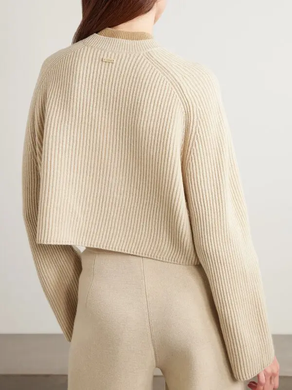 Max Mara Funale Cropped Sweater - Neutrals