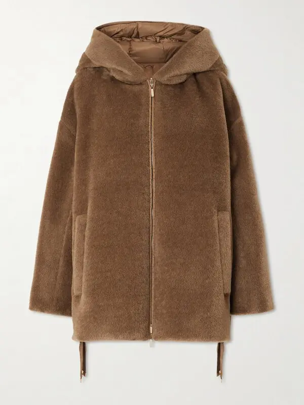 Max Mara The Cube Olivia Reversible Alpaca And Wool-blend Down Jacket