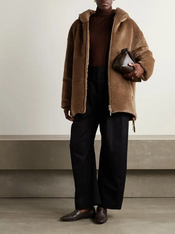 Max Mara The Cube Olivia Reversible Alpaca And Wool-blend Down Jacket