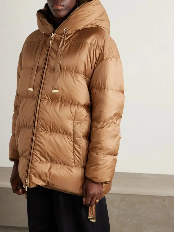 Max Mara The Cube Olivia Reversible Alpaca And Wool-blend Down Jacket