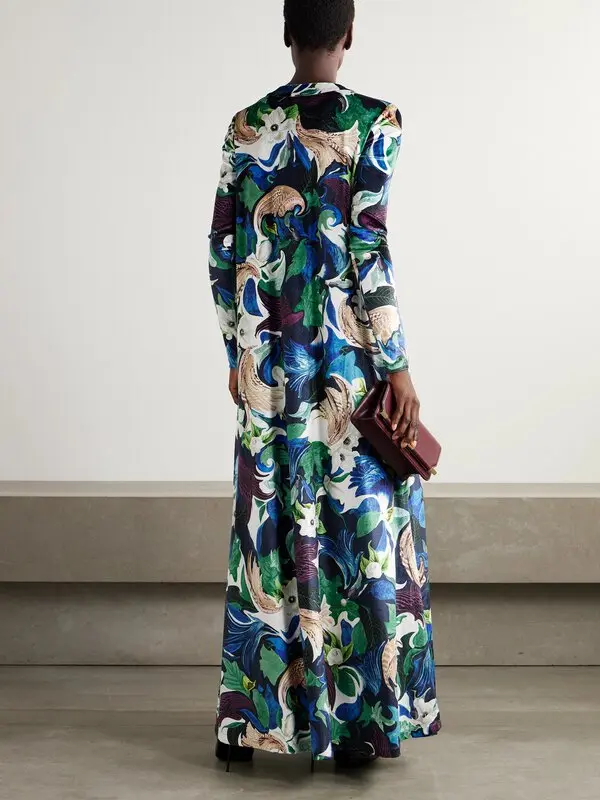 MARY KATRANTZOU Carrington Printed Jersey Maxi Dress