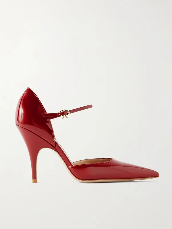 GIANVITO ROSSI Nuit 95 Patent-leather Pumps - Red