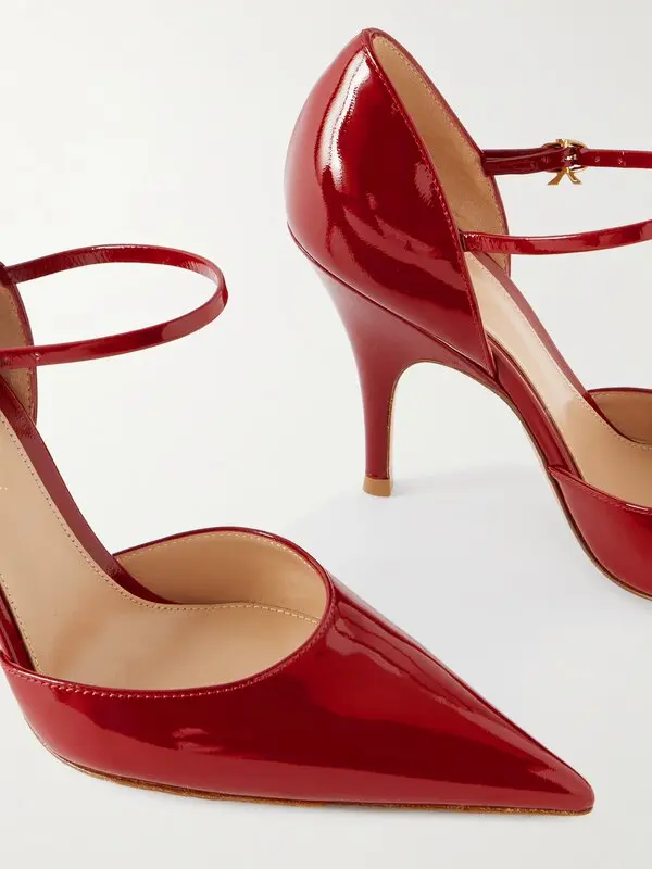 GIANVITO ROSSI Nuit 95 Patent-leather Pumps - Red