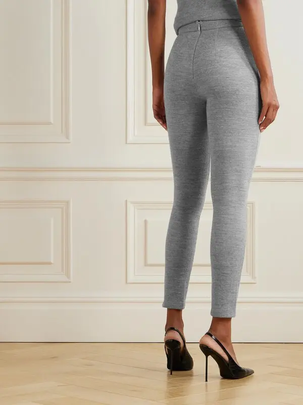 Balmain Wool And Cotton-blend Leggings