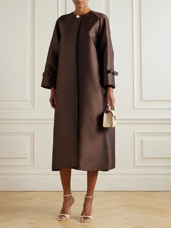 Bernadette David Satin-twill Coat - Brown