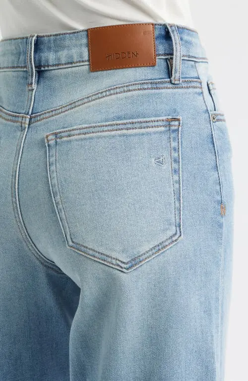 HIDDEN JEANS Cuffed High-waist Wide-leg Jeans
