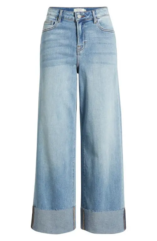 HIDDEN JEANS Cuffed High-waist Wide-leg Jeans