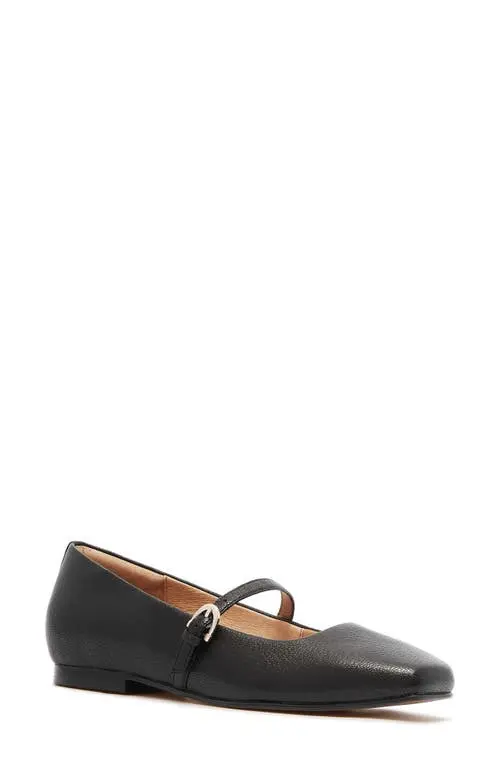 FRANKIE4 Hepburn Mary Jane Flat - Black Tumbled
