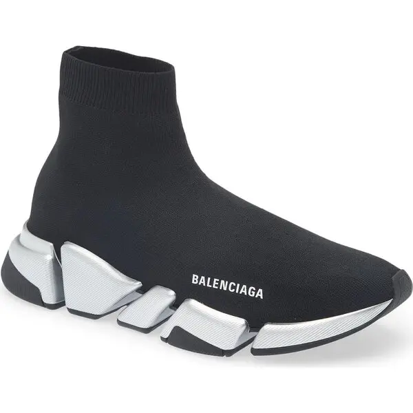 Balenciaga Speed 2.0 Lt Sock Sneaker - Black/silver