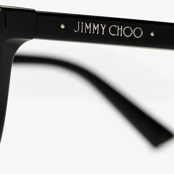 JIMMY CHOO Josi Rectangle Sunglasses - Black