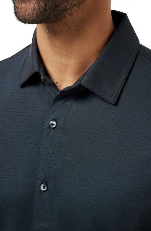 Travis Mathew A Class Short Sleeve Knit Cotton Blend Button-up Shirt
