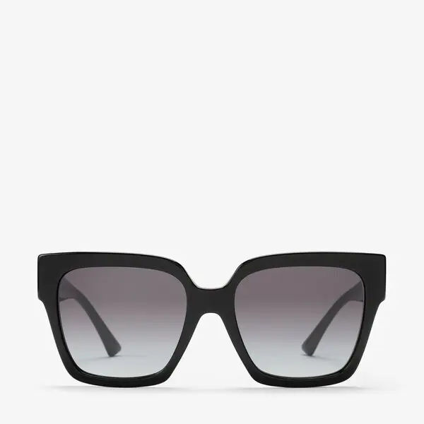 JIMMY CHOO Eli Square Sunglasses - Black