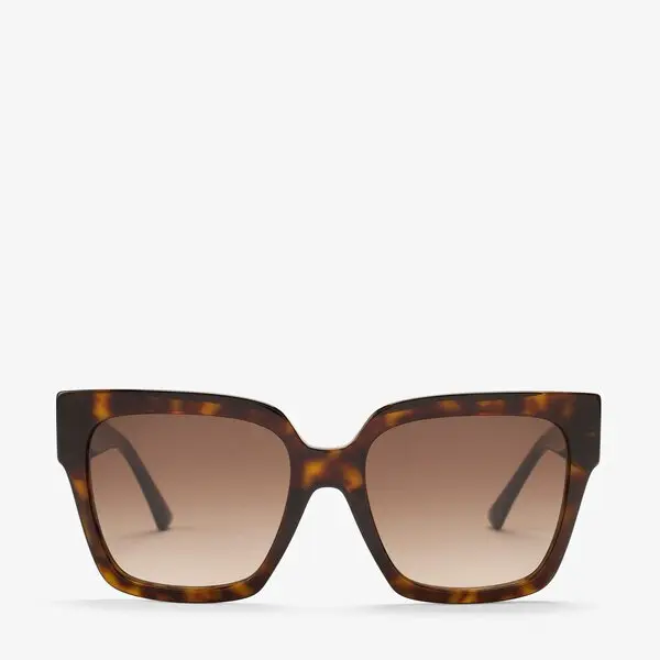 JIMMY CHOO Eli Square Sunglasses - Havana
