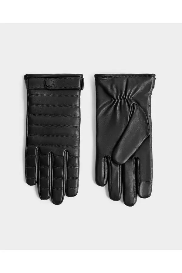 Rudsak Cortes Leather Gloves - Black