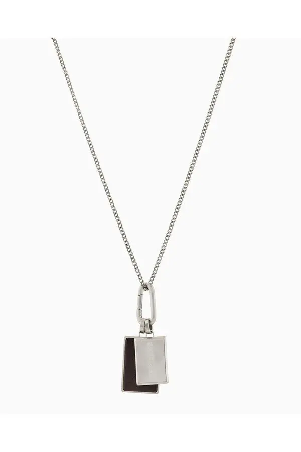 Emporio Armani Dog Tag Necklace - Red