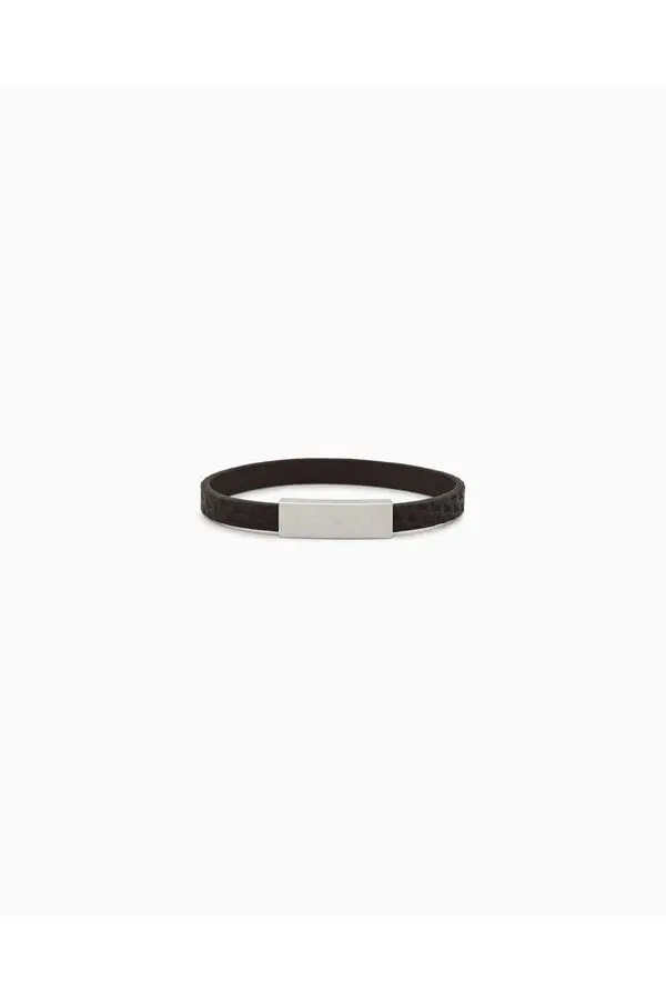 Emporio Armani Leather Id Bracelet