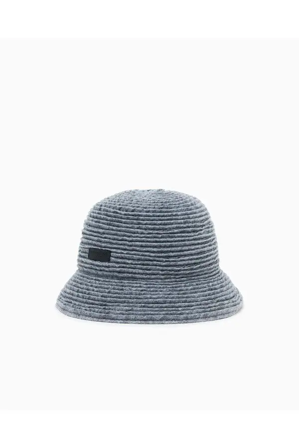 Giorgio Armani Wool Webbing Hat - Black