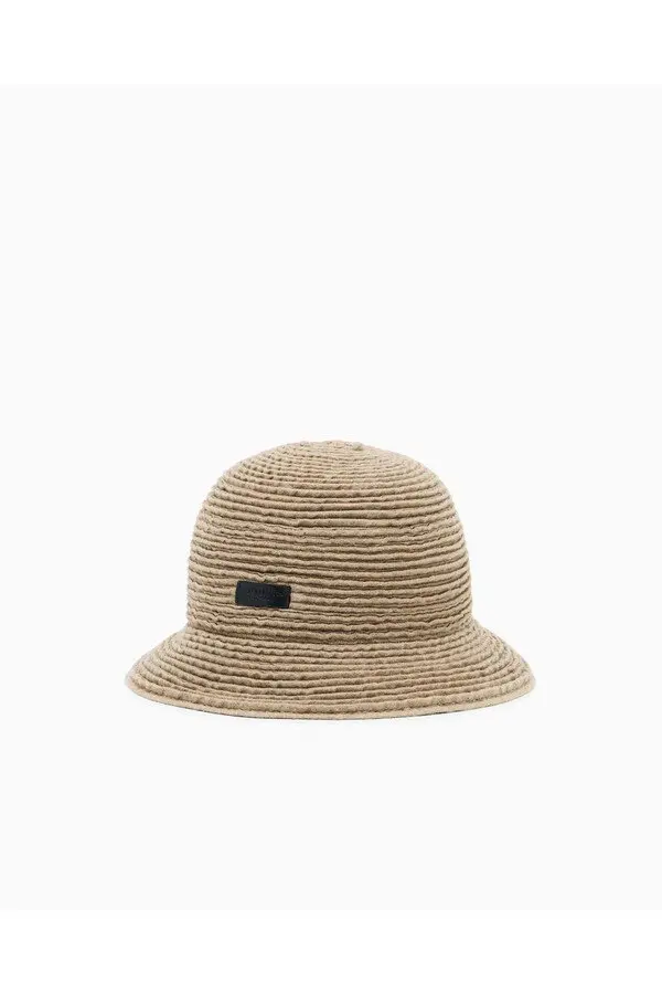 Giorgio Armani Wool Webbing Hat - Natural