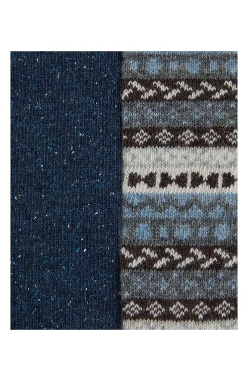 Barbour Assorted 2-pack Wool-blend Socks - Midnight Oak Mix