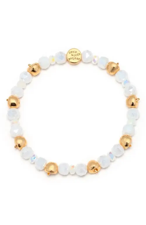 LITTLE WORDS PROJECT All Over Apple Stacker Beaded Bracelet - White