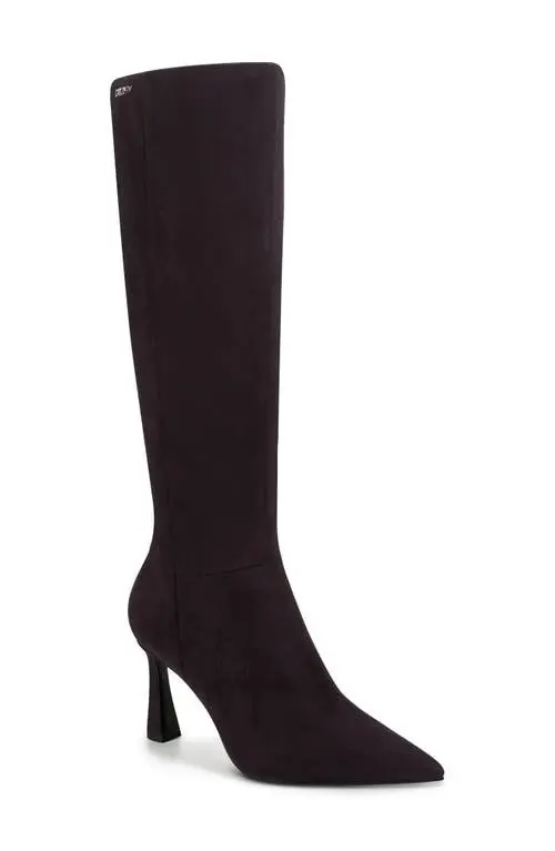 Dkny Cainon Pointed Toe Knee High Boots - Brown