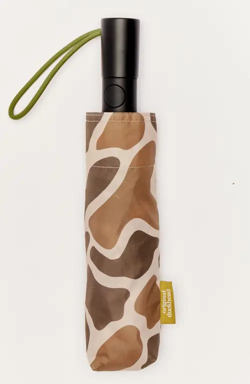 ORIGINAL DUCKHEAD Compact Umbrella With Automatic Open-close Function - Taupe Ripples