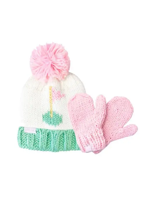 BITS & BOWS Bobble Beanie - White