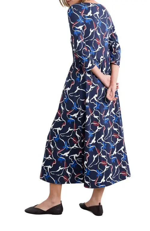 SEASALT CORNWALL Emily Abstract Print A-line Midi Dress