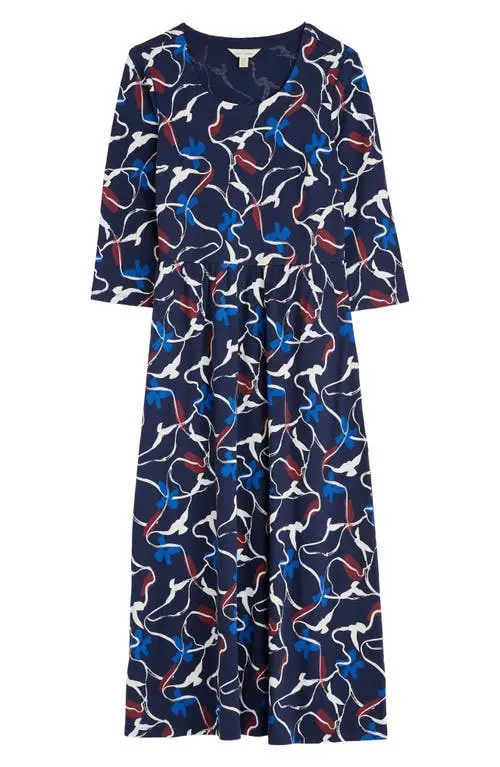 SEASALT CORNWALL Emily Abstract Print A-line Midi Dress