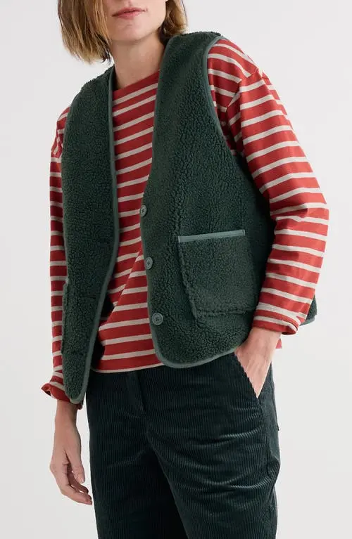 SEASALT CORNWALL Well Wisher Fleece Vest - Coppice
