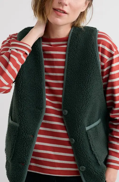SEASALT CORNWALL Well Wisher Fleece Vest - Coppice
