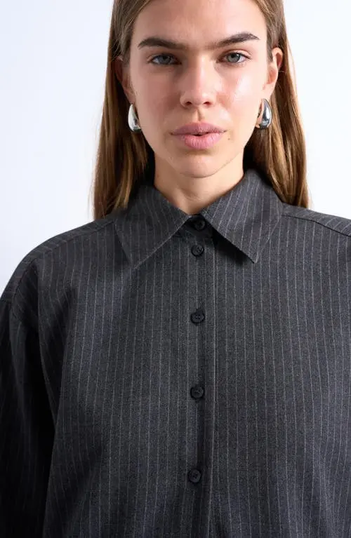 Topshop Tailored Pinstripe Shirt