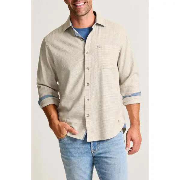 Tommy Bahama Dorado Stretch Cotton Button-up Shirt - Morel