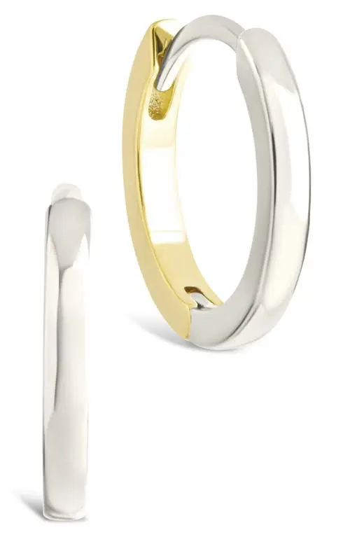 Sterling Forever Two-tone Huggie Hoop Earrings - Gold
